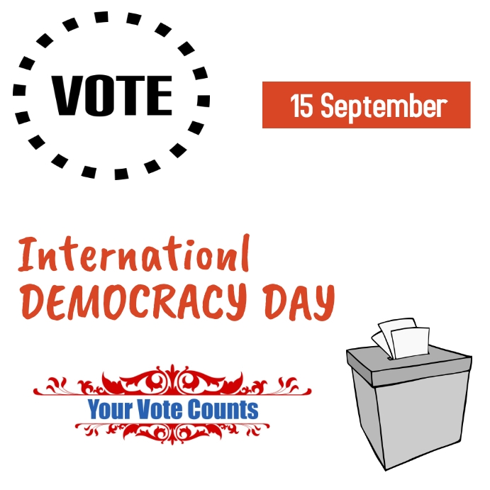 world democracy day. 15 sept | PosterMyWall