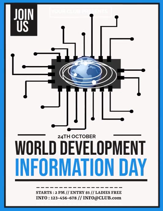world development information day Template | PosterMyWall