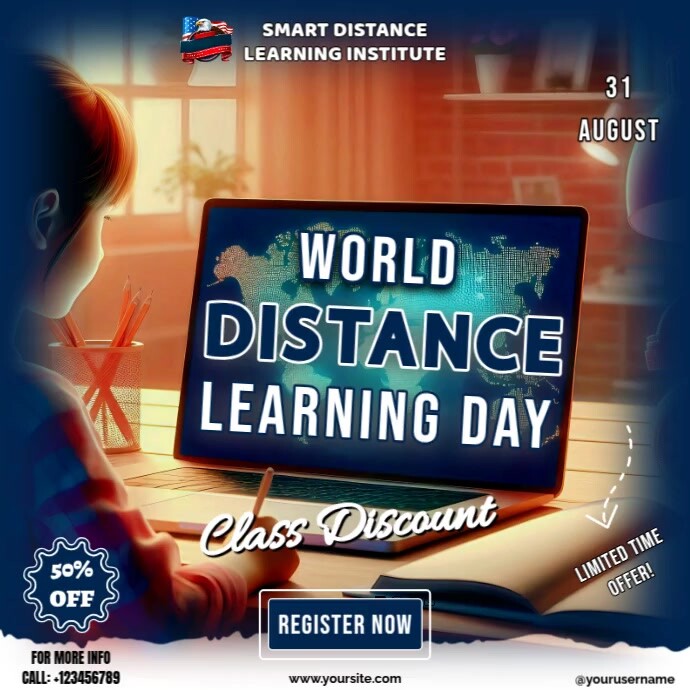 Plantilla de World Distance Learning Day | PosterMyWall