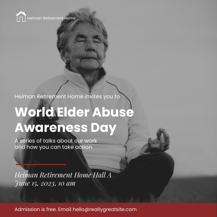 world elder abuse awareness day template | PosterMyWall