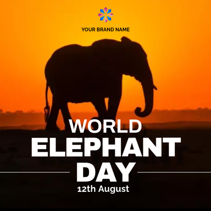 Copy of world elephant day 12th August | PosterMyWall