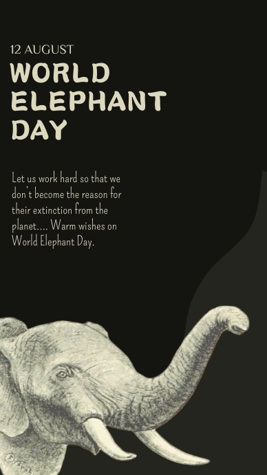 Copy of World Elephant Day | PosterMyWall