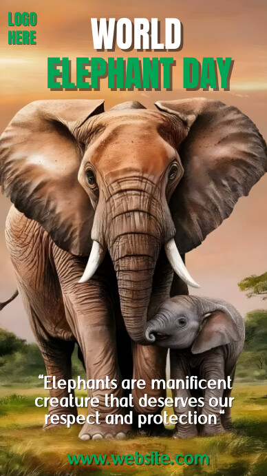 Copy of World Elephant day Design | PosterMyWall