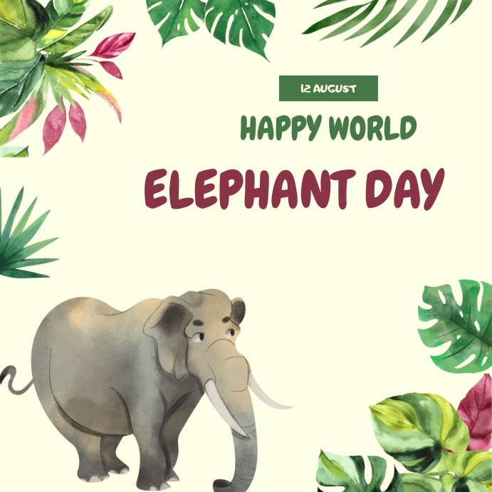 World Elephant Day Template | PosterMyWall