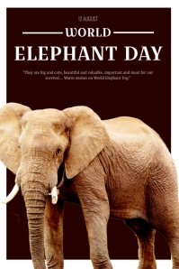 World Elephant Day Template | PosterMyWall