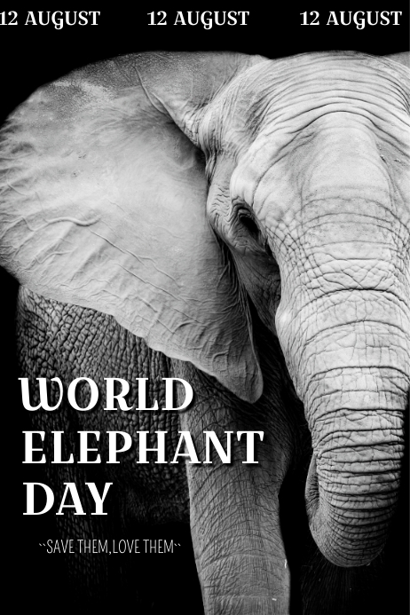 World Elephant Day Template | PosterMyWall
