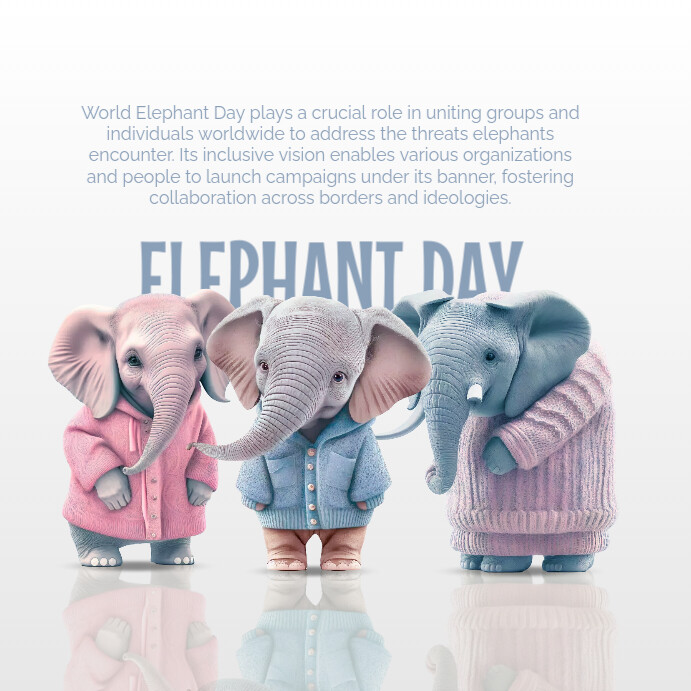 World Elephant Day Instagram Post Template | PosterMyWall