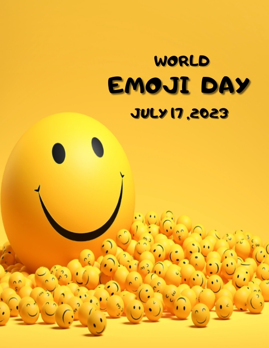 World emoji day event flyer Template | PosterMyWall