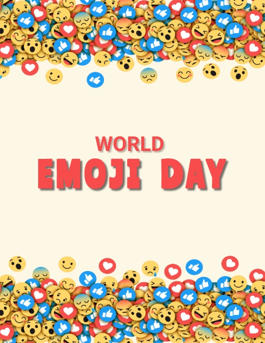 Plantilla de World emoji day event flyer | PosterMyWall