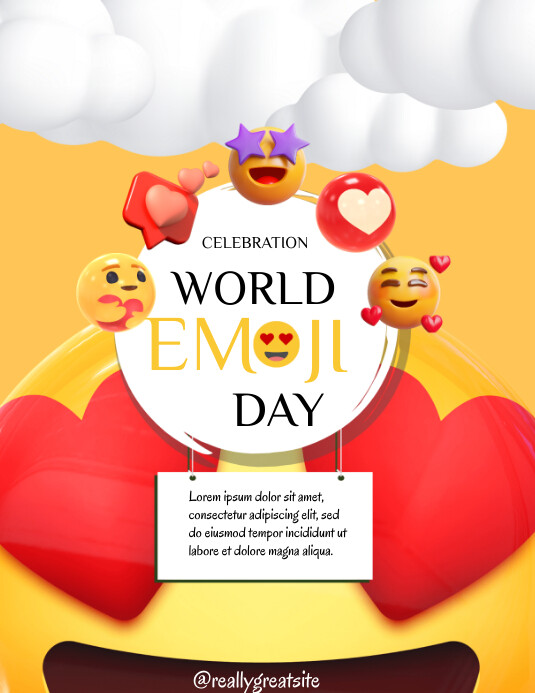 Modèle World Emoji Day Flyer 2024 | PosterMyWall