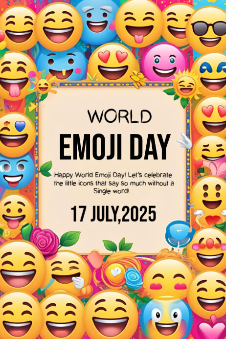 World Emoji Day Template 2025 | PosterMyWall
