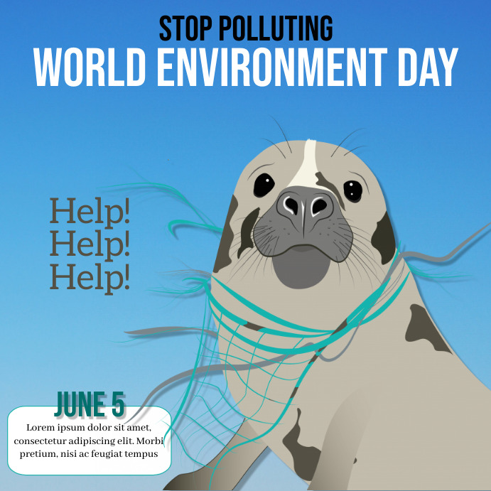 World Environment Day, Stop Polluting Template | PosterMyWall