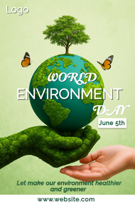 Plantilla de World Environment Day Flyer – Green Earth & Eco Awareness ...
