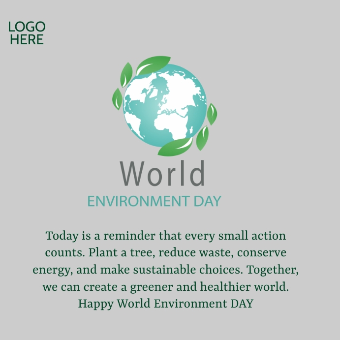 Plantilla de WORLD ENVIRONMENT DAY INSTAGRAM POST | PosterMyWall