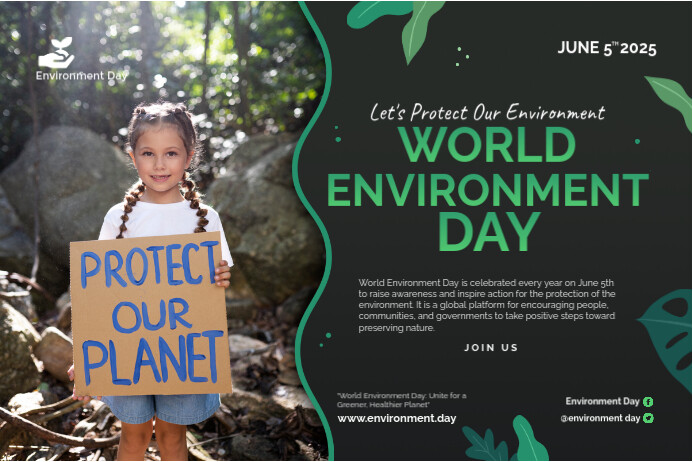 Modèle World environment day poster template | PosterMyWall