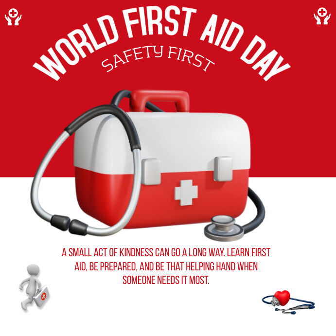 World first aid day Template | PosterMyWall