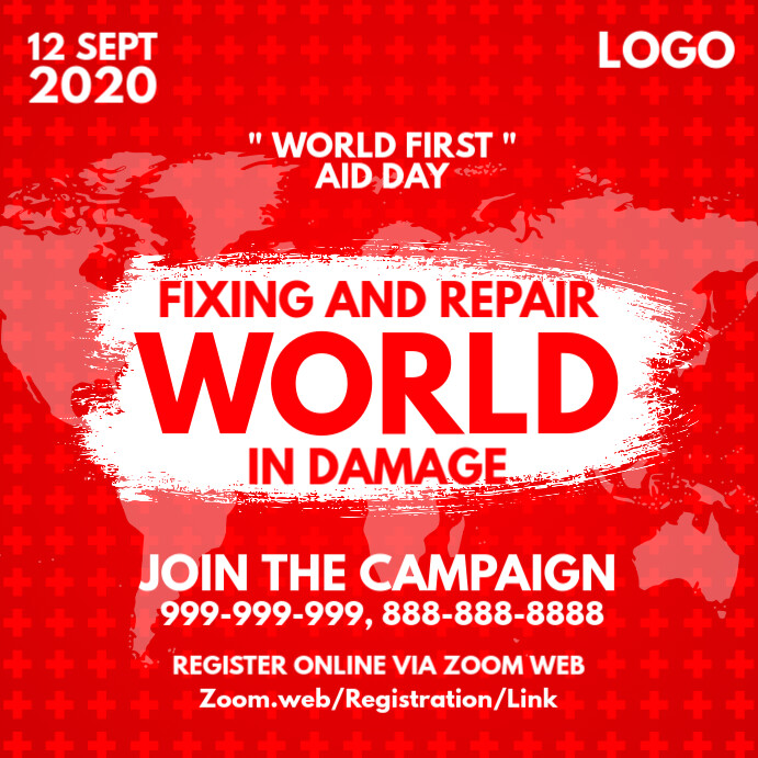 World First Aid Day Insta Post Template | PosterMyWall