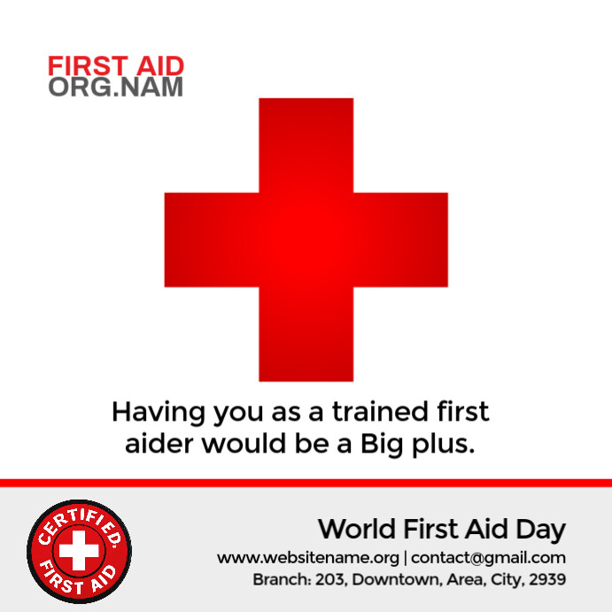 World First Aid Day Post Template | PosterMyWall