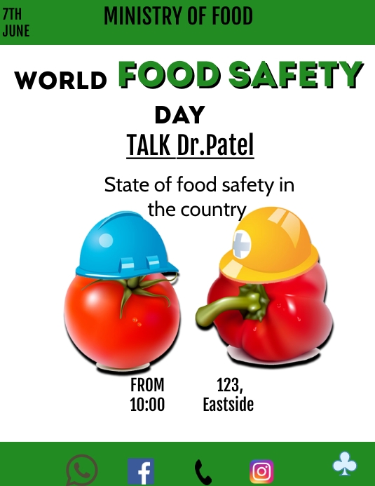 World food safety day Template | PosterMyWall