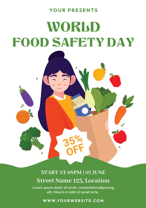 Plantilla de World Food safety Day Flyer Template | PosterMyWall