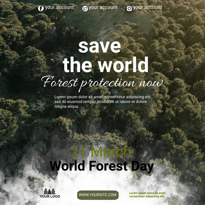 WORLD FOREST DAY INSTRAGRAM TEMPLATE | PosterMyWall