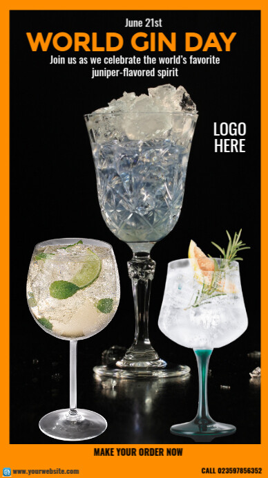 Copy of World Gin Day instagram story | PosterMyWall