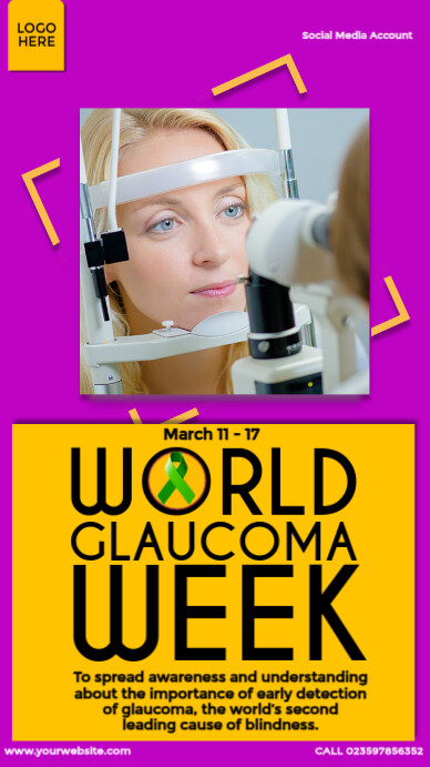 Copy of World Glaucoma Week Awareness Ad | PosterMyWall