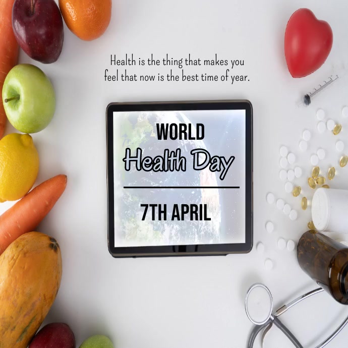 Copy of world health day, health day card, health day | PosterMyWall