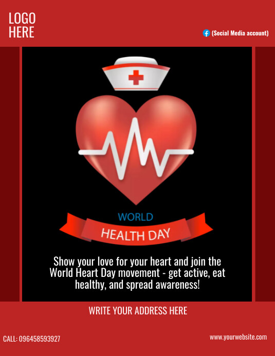 world health day awareness poster Template | PosterMyWall