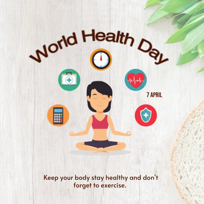 World health day background design template | PosterMyWall