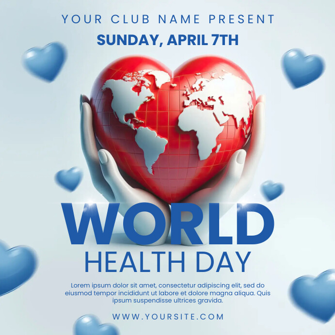 World Health day Social Media Post template | PosterMyWall