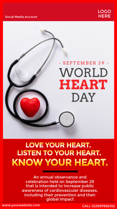 Copy of World Heart Day Awareness | PosterMyWall
