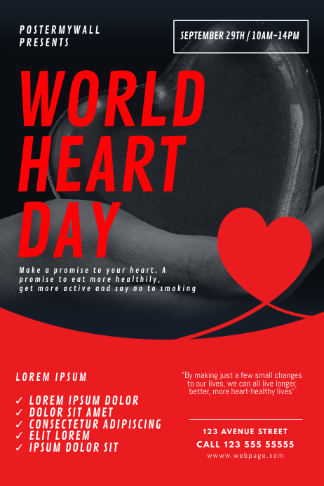 Copy of World Heart Day Flyer Design Template | PosterMyWall