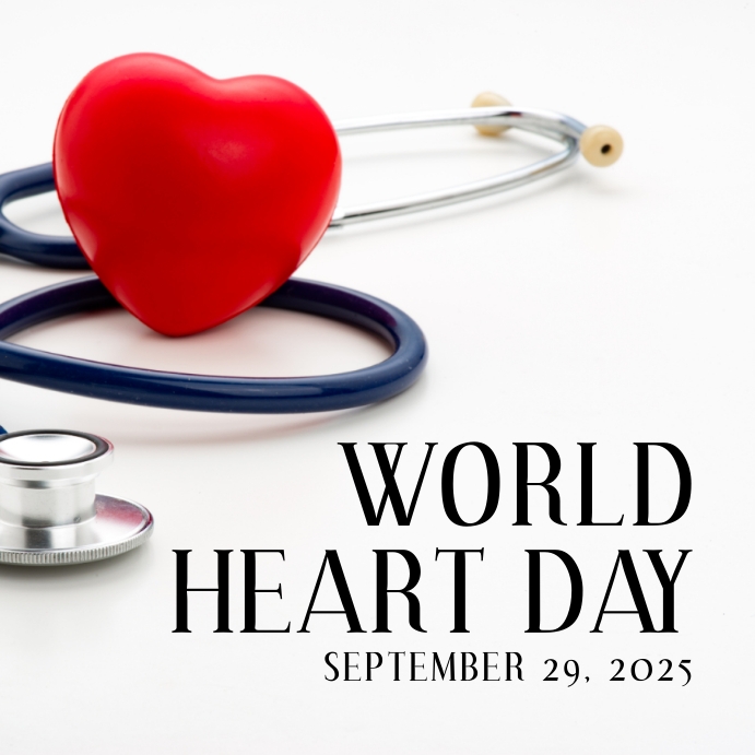 Copy of World Heart Day Instagram Post White Red | PosterMyWall