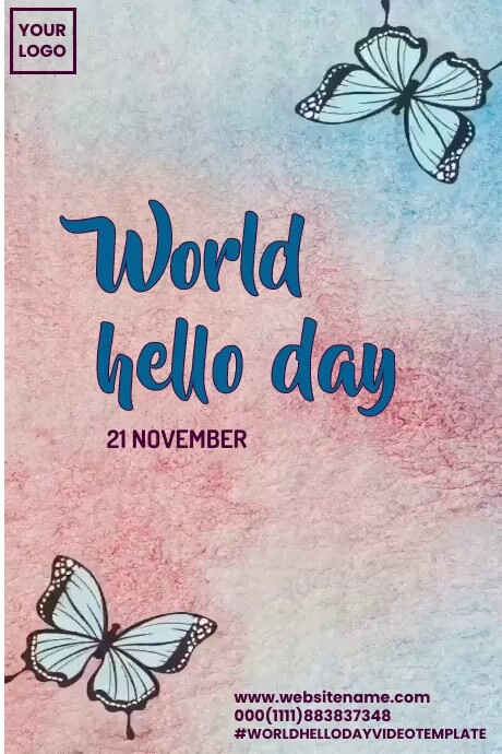 Copy of World hello day video 2023 | PosterMyWall