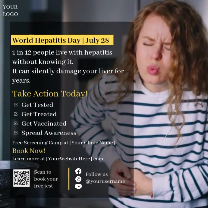 Modèle World Hepatitis Day Awareness Instagram Post Template | PosterMyWall