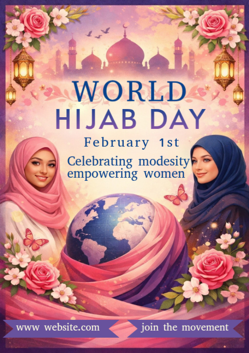 World hijab day flyer Template | PosterMyWall