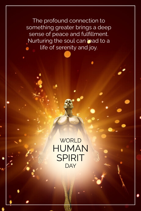 World Human Spirit Day Poster Template | PosterMyWall
