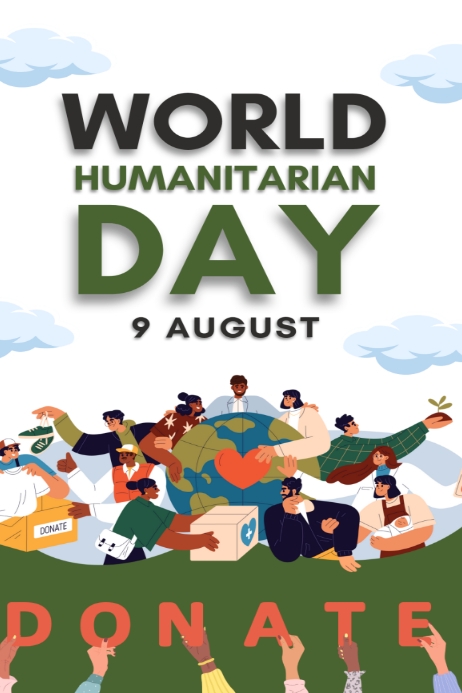 World humanitarian day illustration Template | PosterMyWall