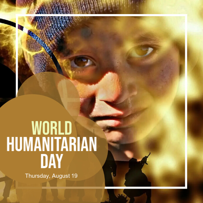 World Humanitarian Day Instagram Post Template | PosterMyWall