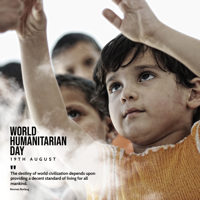 World Humanitarian Day Instagram post Template | PosterMyWall
