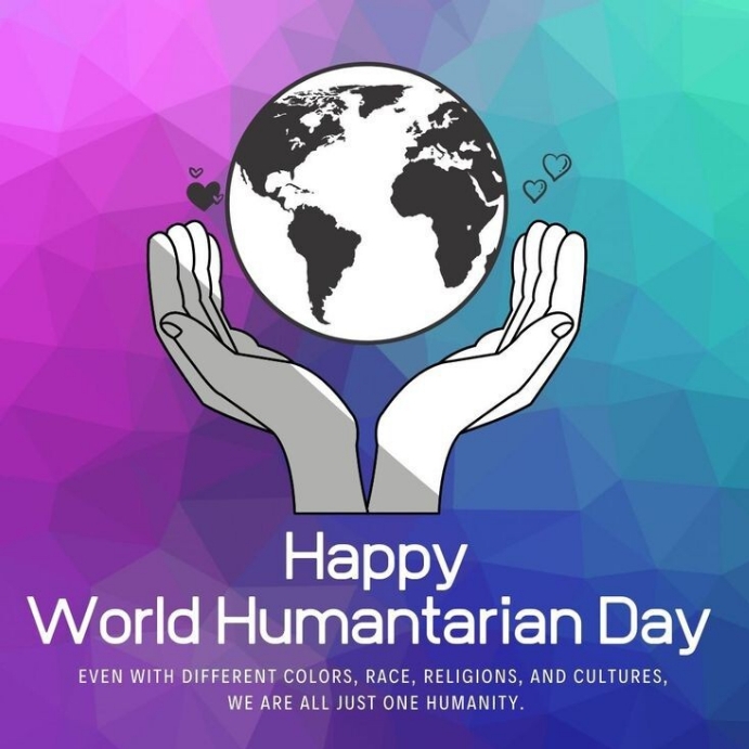 World Humanitarian Day template design | PosterMyWall