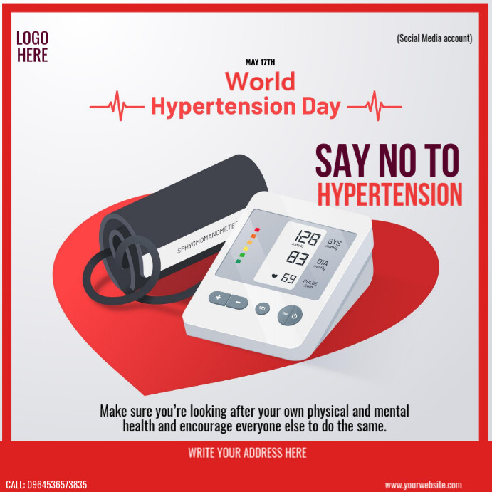 Copy of world hypertension day flyer template | PosterMyWall