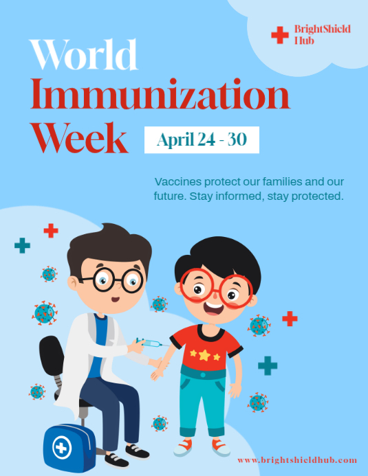 World Immunization Week Portrait Flyer Template | PosterMyWall