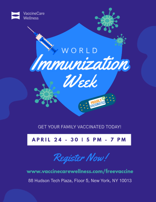 World Immunization Week Portrait Flyer Template | PosterMyWall
