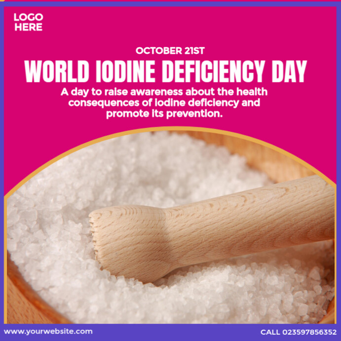 World Iodine Deficiency Day Template | PosterMyWall
