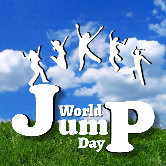 Plantilla de World Jump Day Blue Instagram Post | PosterMyWall