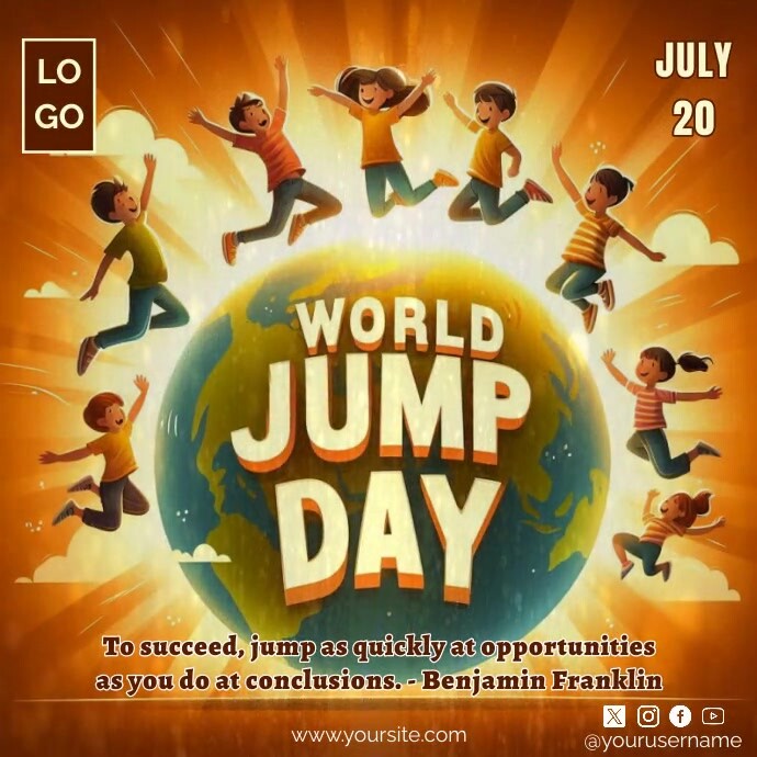 Plantilla de World Jump Day | PosterMyWall