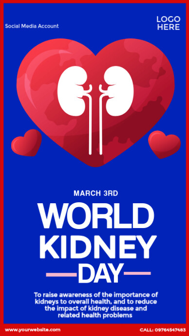 Copy of World Kidney Day Awareness Ad | PosterMyWall