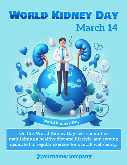 World Kidney Day Flyer Template 🫘 | PosterMyWall